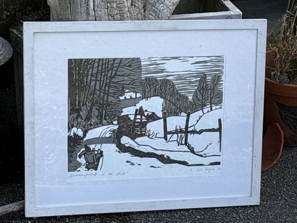 Litographie EUGEN DEL NEGRO 1978 Schlittelfahrt i de Hueb (Gebraucht) in Konolfingen für CHF 25 ...