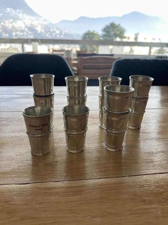 Pewter Shot Glasses Set - Swiss Made - Circulo BSI 1986 (Neu (gemäss ...