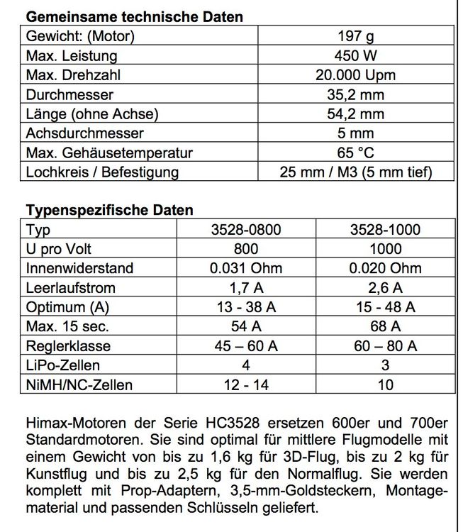HIMAX Brushless Outrunner C 3528-1000 MPX-333028 (Gebraucht) in Lausanne für CHF 29 – mit ...