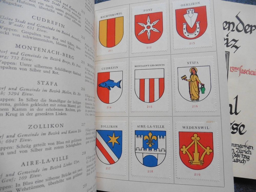 Wappen der Schweiz,3 Sammelhefte,Werbe-Grafik,Kaffee Hag (Gebraucht) in ...