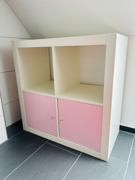 IKEA Kallax Regal, weiss/rosa, 80x80cm, top Zustand (Gebraucht) in ...