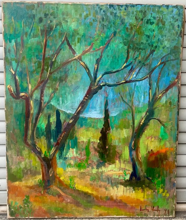 Sinischa Christen (1922-2007) Wald Landschaft Gemälde | Kaufen auf Ricardo