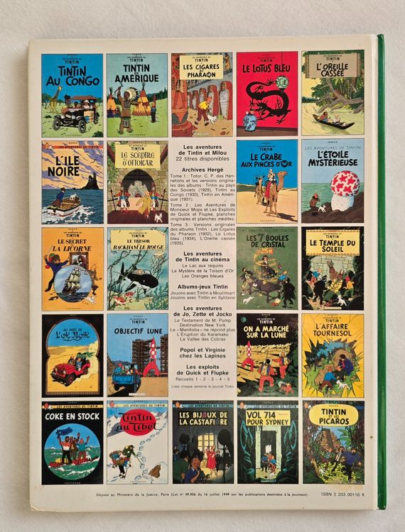 Tintin ON A.M.SUR LA LUNE Tim +Struppi /1980 fester Einband (Gebraucht ...