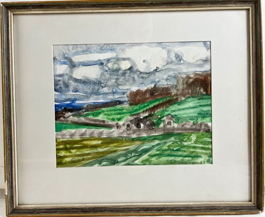 Landschaft Aquarell signiert. | Kaufen auf Ricardo