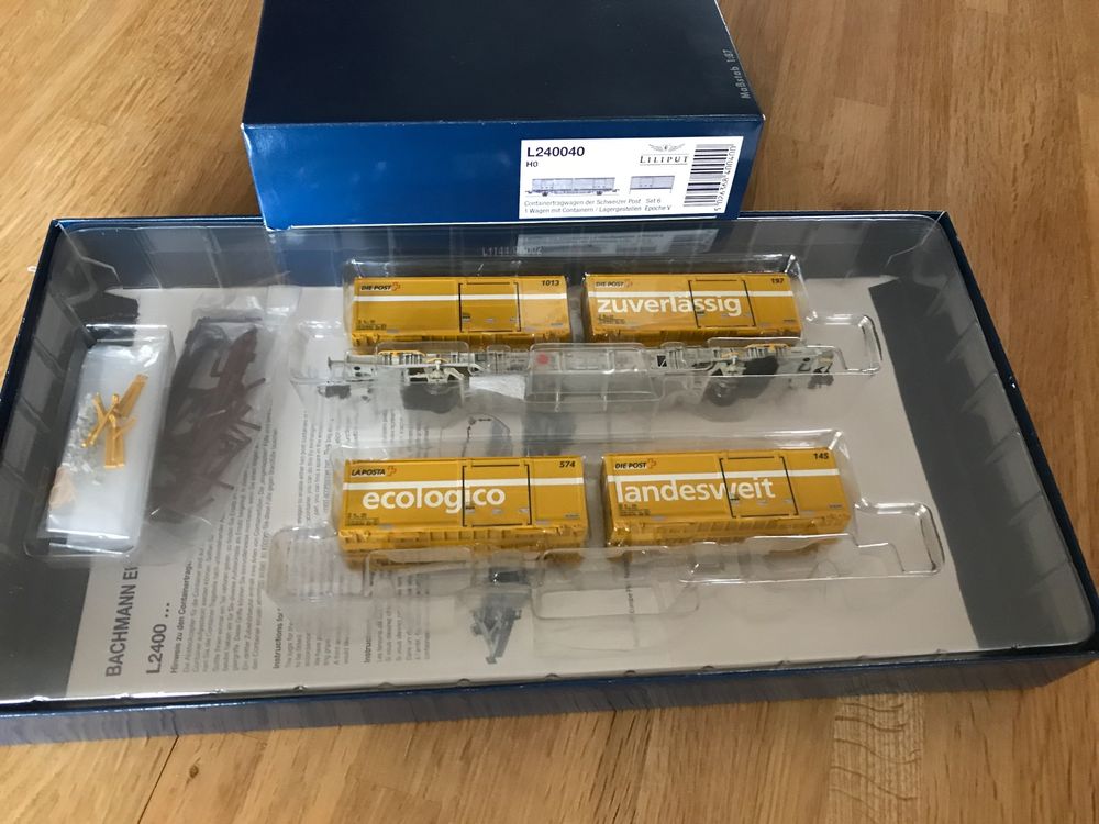 Liliput L240040 Containertragwagen Schweizer Post Set 6 (Neu und ...