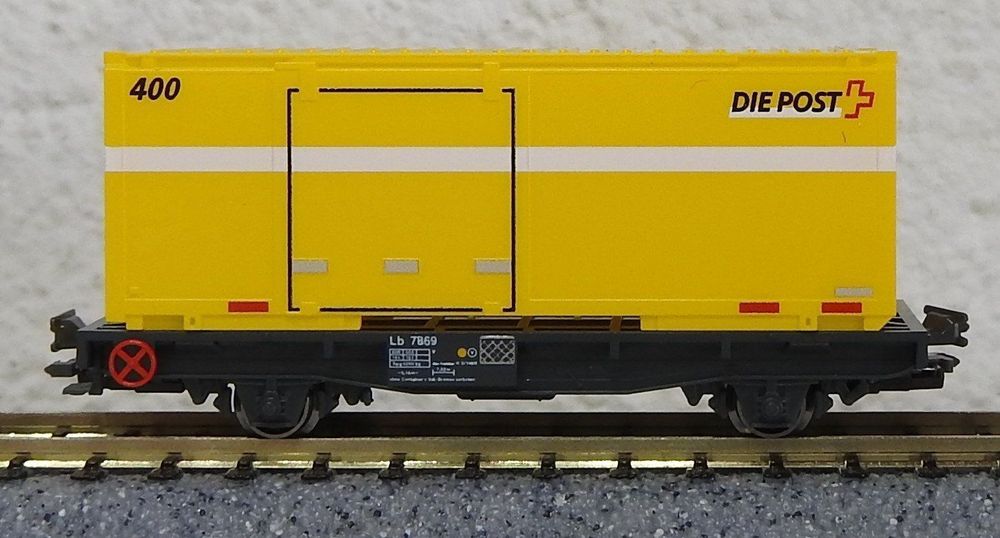 RhB Güterwagen 8er Set Coop Container Postwagen Spur N Neu (Neu und originalverpackt) in Salez ...