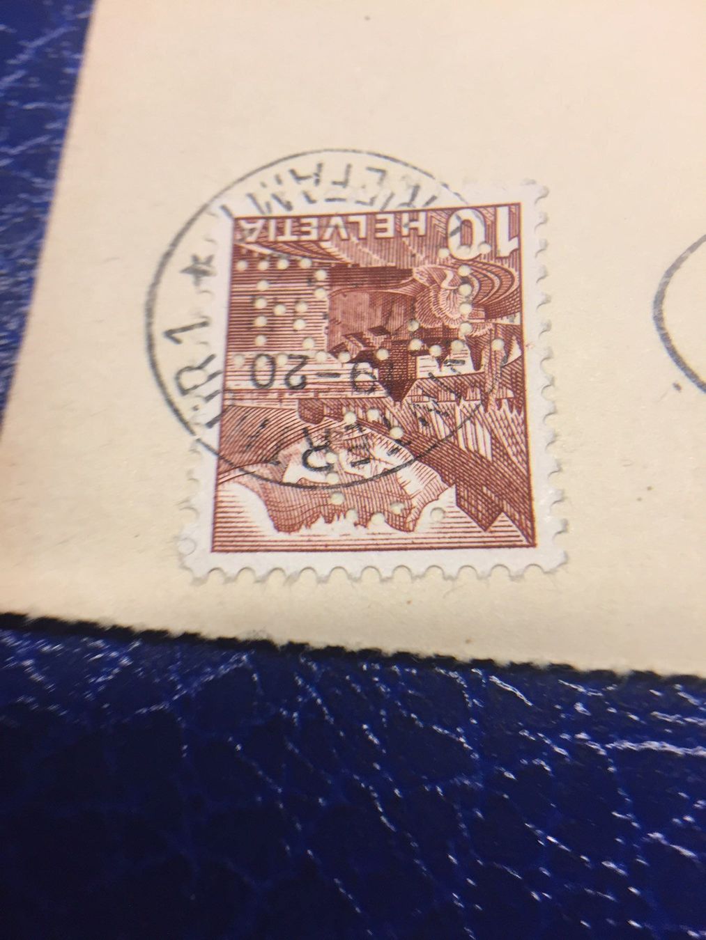 Perfin Karte R 15 Schneider & Co. 1944 Kat. 40.- (Gebraucht) in ...