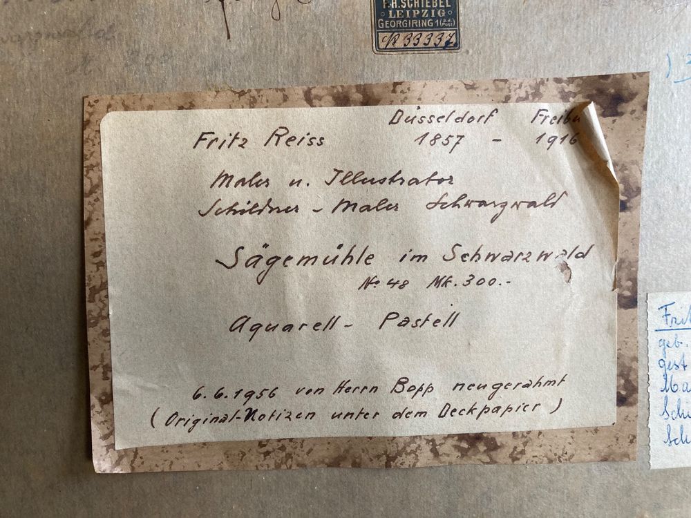 Fritz Reiss Aquarell Pastell Gemälde (Gebraucht) in Volketswil für CHF ...