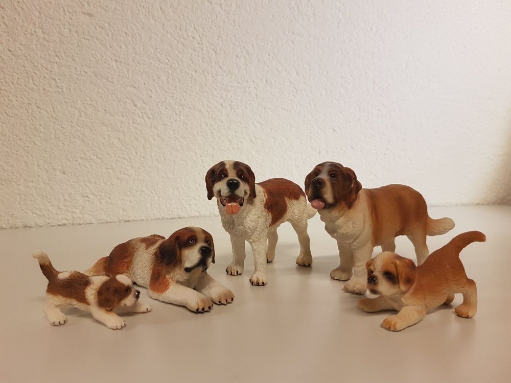 Schleich 5 Bernhardiner Hundefamilie | Kaufen auf Ricardo