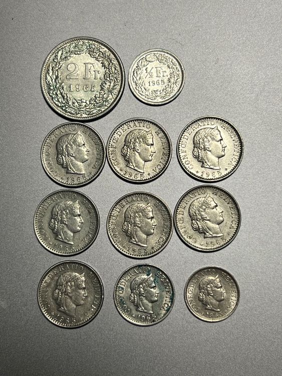 Schweizer Münzen 1965 (Gebraucht) in Buochs für CHF 7.6 – mit Lieferung auf Ricardo kaufen