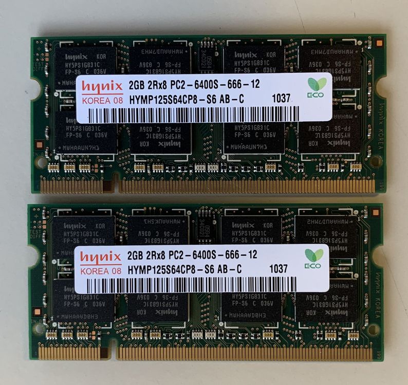 4 GB RAM PC2 DDR2 Arbeitsspeicher Laptop | Kaufen auf Ricardo