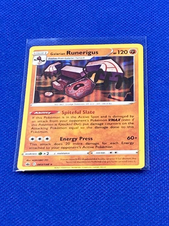 Pokemon Chilling Reign Galarian Runerigus 083 / 198 Holo EN | Kaufen ...