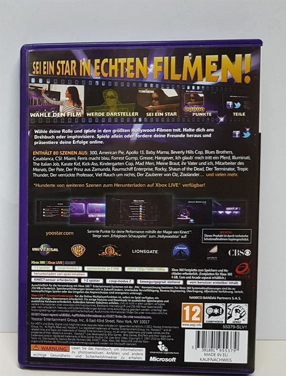 Yoostar 2 in The Movies 80 Szenen Kinect XB 360 (Gebraucht) in ...