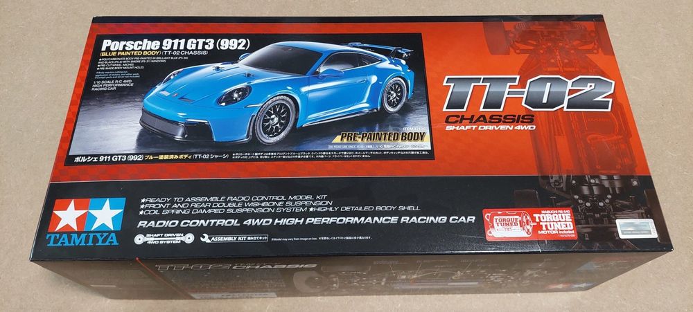 Tamiya RC Karosserie Porsche 911 GT3 (992) Pre-painted blue (Neu und ...