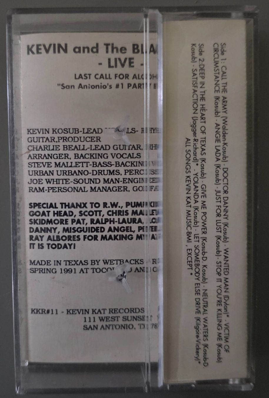 Kevin Kosub AndThe Blacktears MC–Last Call For Alcohol (Gebraucht) in ...