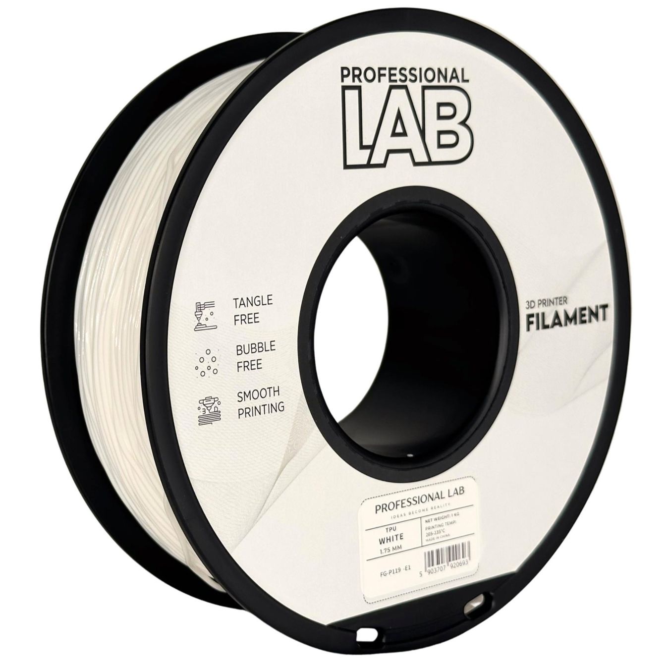 TPU Filament Weiss , 1.75 mm, 1 kg, (Neu und originalverpackt) in ...