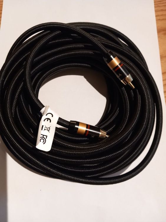 HiFi high quality Audio Coaxial Digital Cable 75ohm, 10m NEU (Neu und ...