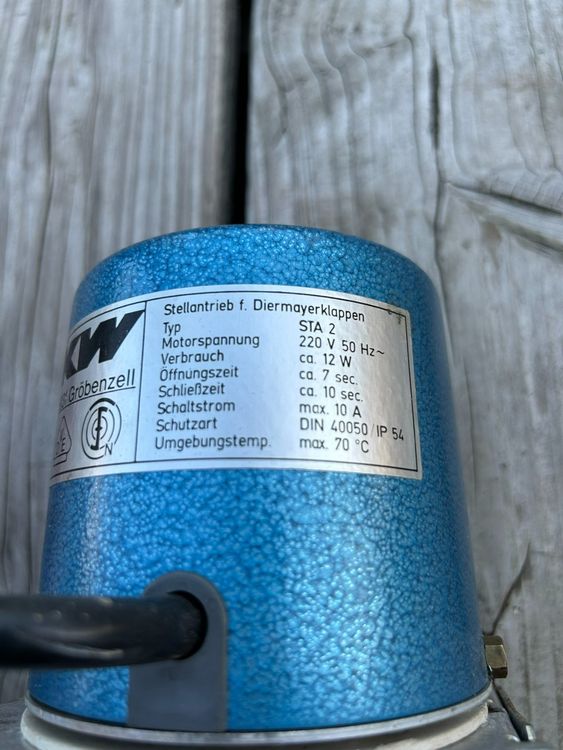 Klappenantrieb & Absperrklappe/Drosselklappe mit Stellmotor (Gebraucht ...