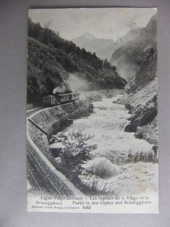 Linie der Visp - Zermatt Bahn vor St. Niklaus (Gebraucht) in St. Niklaus VS für CHF 3.5 – mit ...