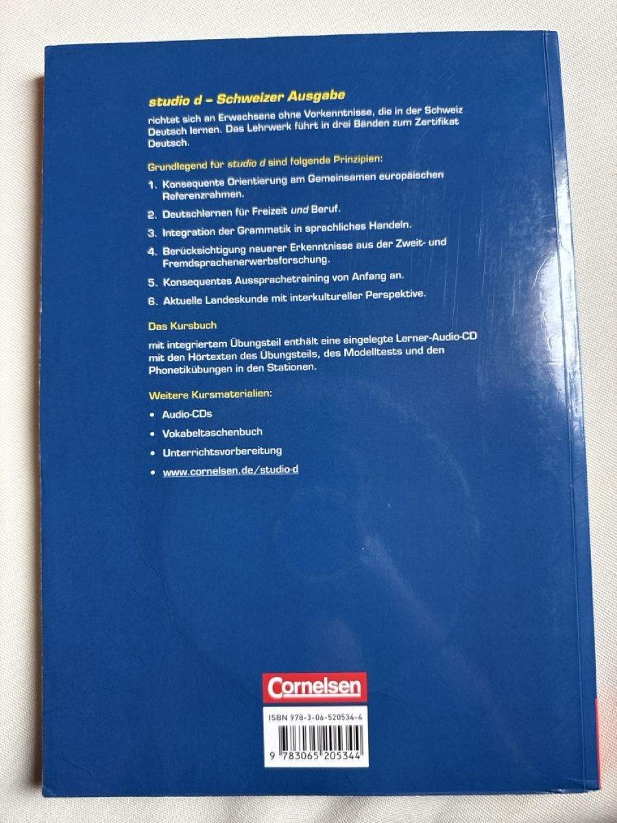 Studio d A2 Schweizer Ausgabe - German Textbook & CD (Gebraucht) in ...
