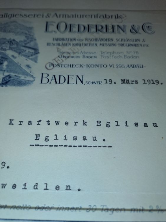 Oederlin Baden 1919 (Gebraucht) in Gebenstorf für CHF 35 – nur Abholung ...