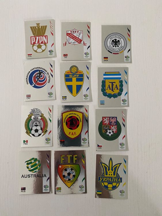12 x Panini Wappen Sticker der FIFA WM 2006 Deutschland | Kaufen auf ...