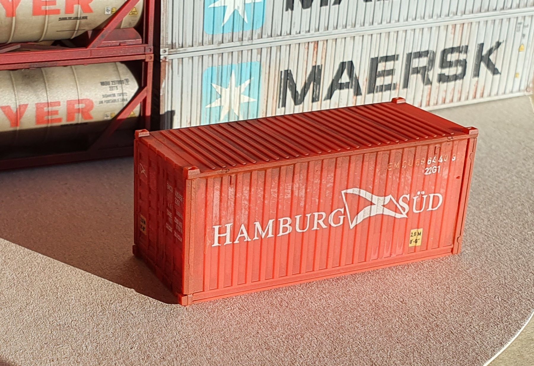 CONTENEUR MARITIME 20', HO, FALLER, + PATINE (Gebraucht) in Loveresse ...