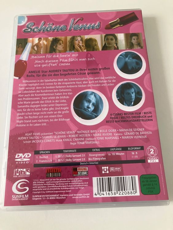 Schöne Venus (DVD) Audrey Tautou, Nathalie Baye (Gebraucht) in Arbon ...
