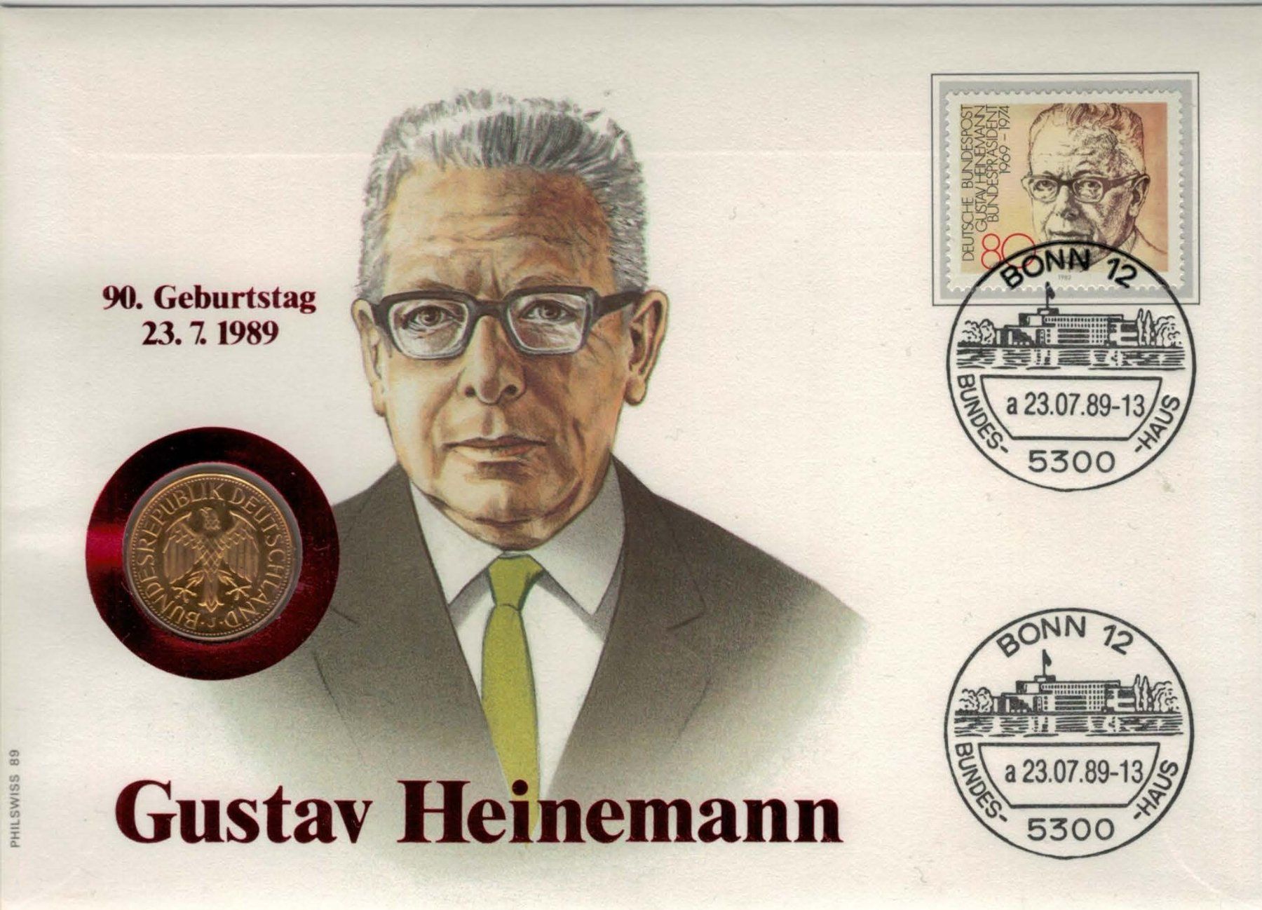 Gustav Heinemann – Gedenkblatt zum 90. Geburtstag (1989) (Neu und ...