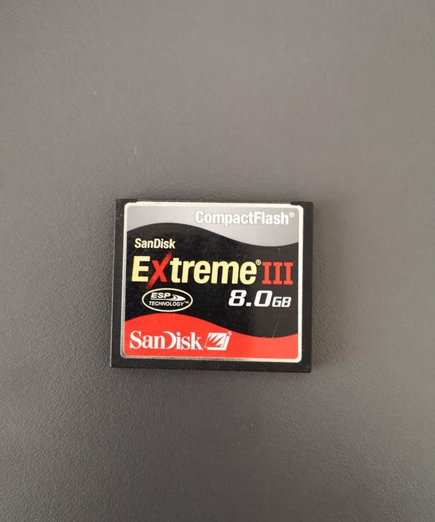 SanDisk Compact Flash Extreme III 8 GB (Gebraucht) in Rothenburg für CHF 10 – mit Lieferung auf ...
