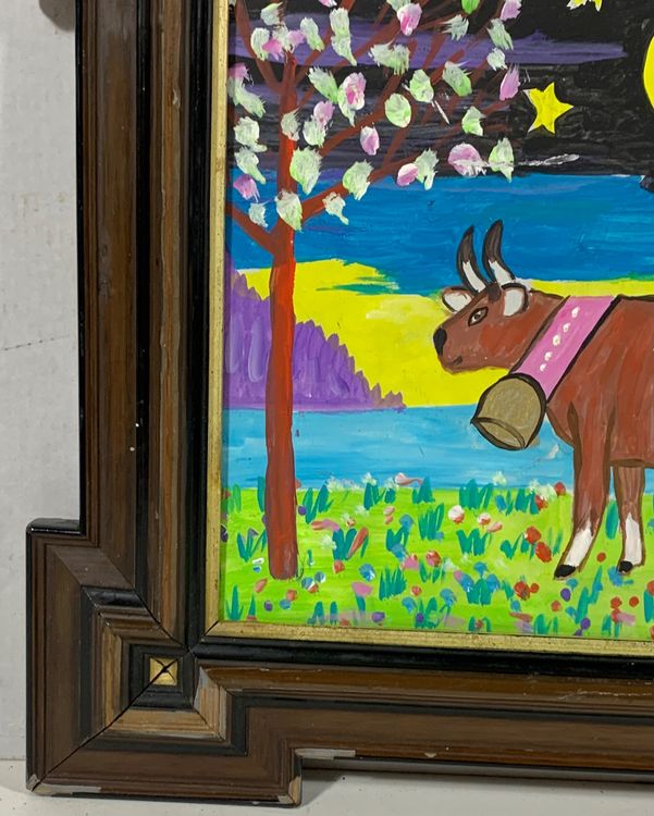 Fritz (li) Müller (1934-2001) Gemälde -Kuh mit Glocke (Gebraucht) in ...