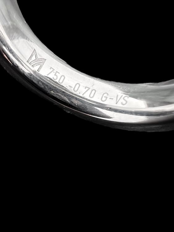 Diamanten 0.7c Meister Ring 18k Weissgold Grösse 51 *S834 (Gebraucht ...