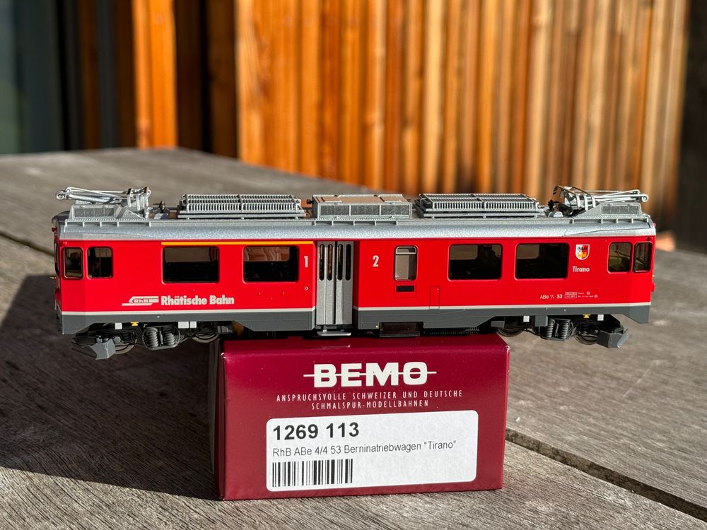 RhB Bemo ABe 4/4 53 Tirano rot Bernina TW III LED H0m neu (Neu (gemäss Beschreibung)) in Goldau ...