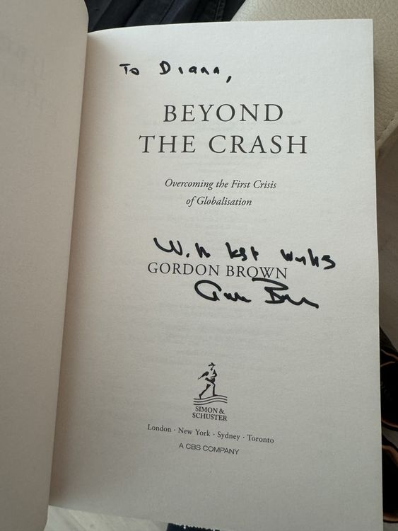 GORDON BROWN SIGNED - BEYOND THE CRASH (Gebraucht) in Morges für CHF 90 ...