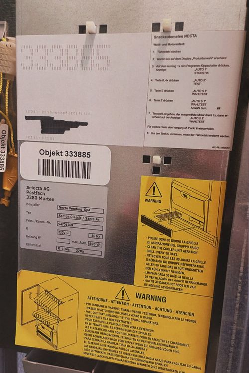 Selecta Snackautomat Samba Classic Santa Fe/Necta VendingSpA (Gebraucht ...