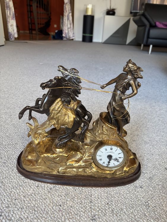 Antike Kaminuhr Bronze, Streitwagen (Gebraucht) in Unteriberg für CHF 100 – nur Abholung auf ...