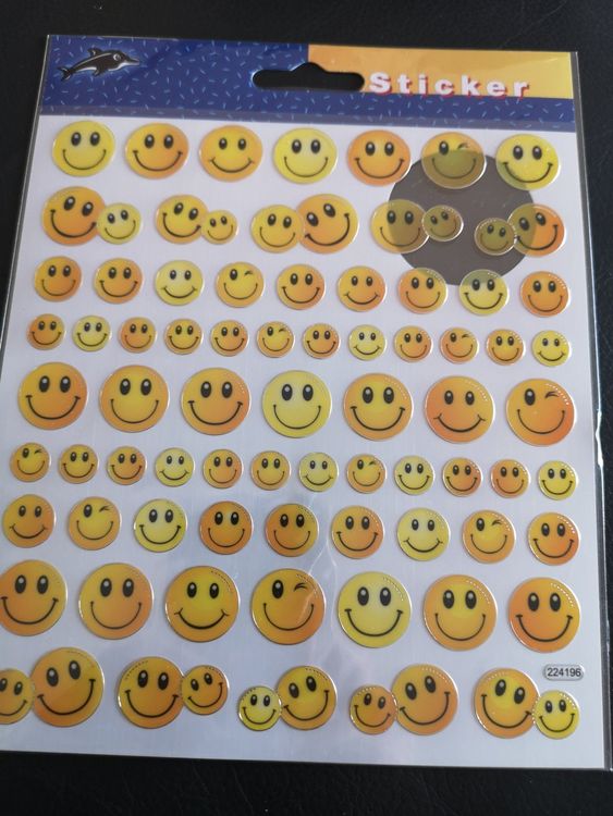 1 Bogen Sticker Smiley neu (Neu und originalverpackt) in Leuggern für ...