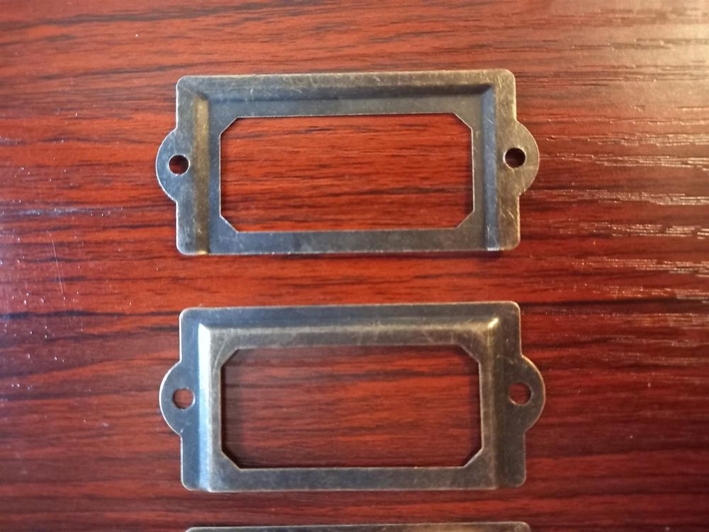 60x Möbel Namensschilder Retro Style - Porte-nom pour meuble (Neu und originalverpackt) in ...