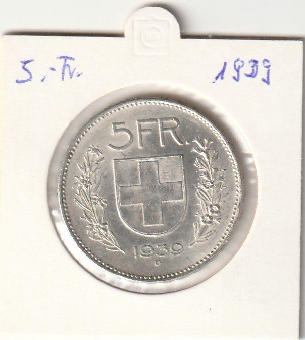 5 Franken 1939 (Gebraucht) in Rorschacherberg für CHF 8.5 – mit Lieferung auf Ricardo kaufen