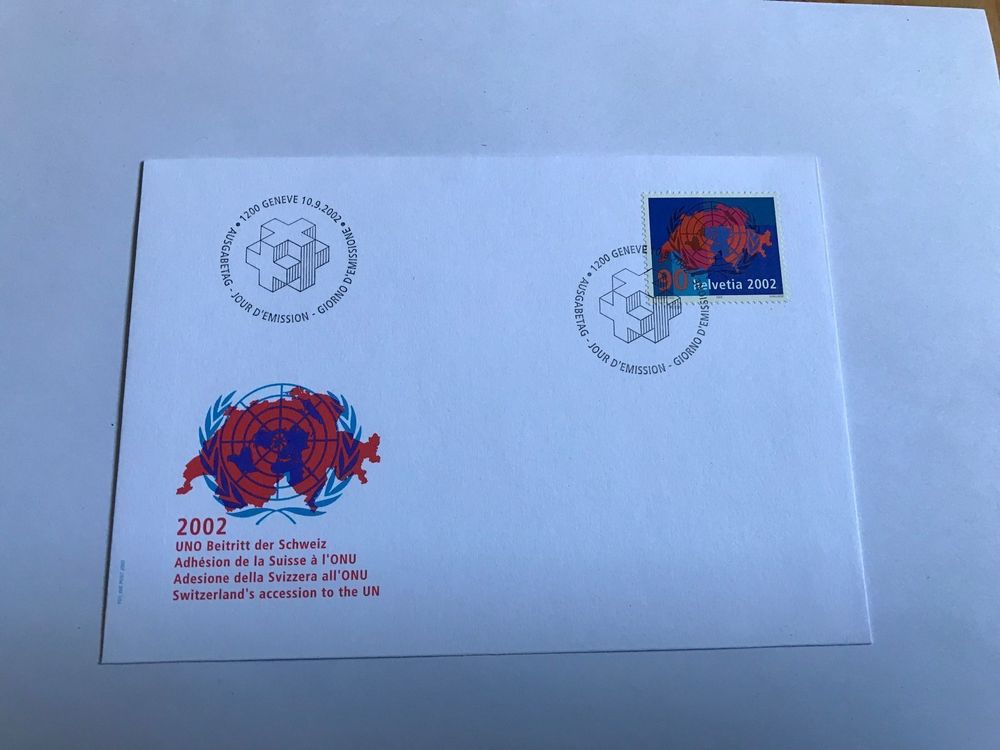 brifmarke UNO beitritt der schweiz 10.9.2002 | Kaufen auf Ricardo