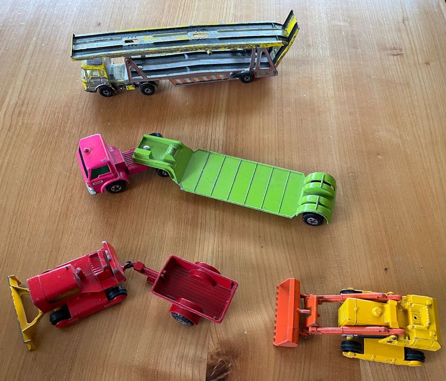 Alte Matchbox Lowloader, Transporter, 2x Traxcavator | Kaufen auf Ricardo