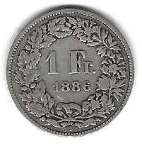 2 Franken 1886 Silber (Gebraucht) in Zürich für CHF 6 – mit Lieferung auf Ricardo kaufen