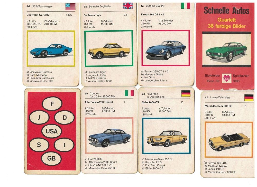Quartett Schnelle Autos | Kaufen auf Ricardo