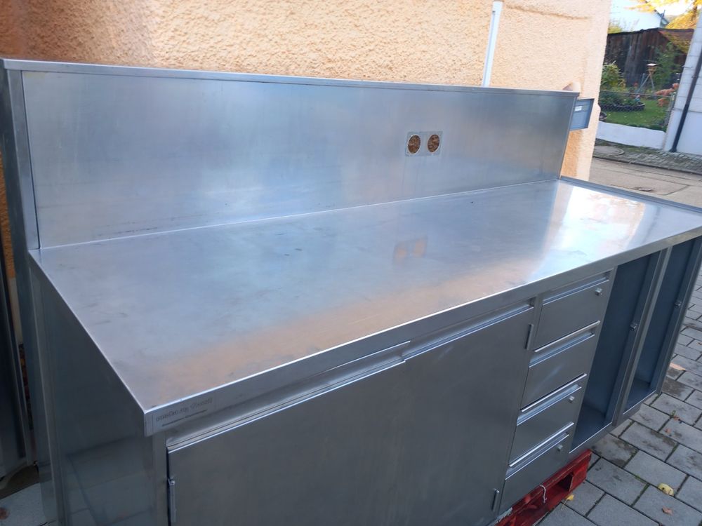 Edelstahl Gastro Küche - Top Zustand, 224x90x H91 ,130cm (Gebraucht) in ...
