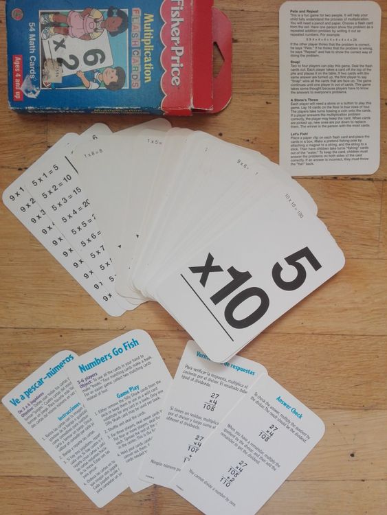Fisher-Price Multiplication Flashcards (54 Math Cards) (Gebraucht) in ...