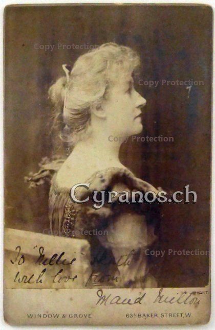 Maud Milton (1859-1945) Schauspielerin - Autogramm (Gebraucht) in ...