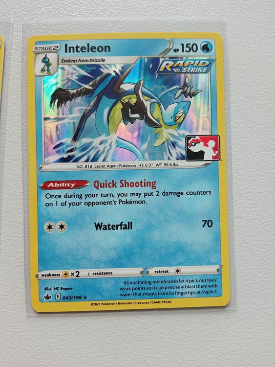 Inteleon HOLO - Pokemon TCG Prize Pack Stamp (Gebraucht) in Altstätten ...