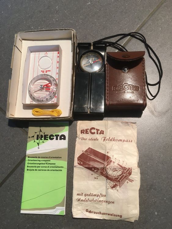 RECTA Kompass mit Etui und Orientierungslauf Kompass (Neu (gemäss ...