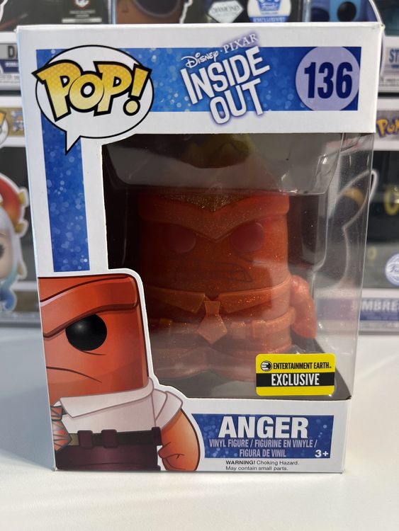 Funko POP! Disney Pixar Vice-Versa Anger (Flaming Crystal) (Neu und ...
