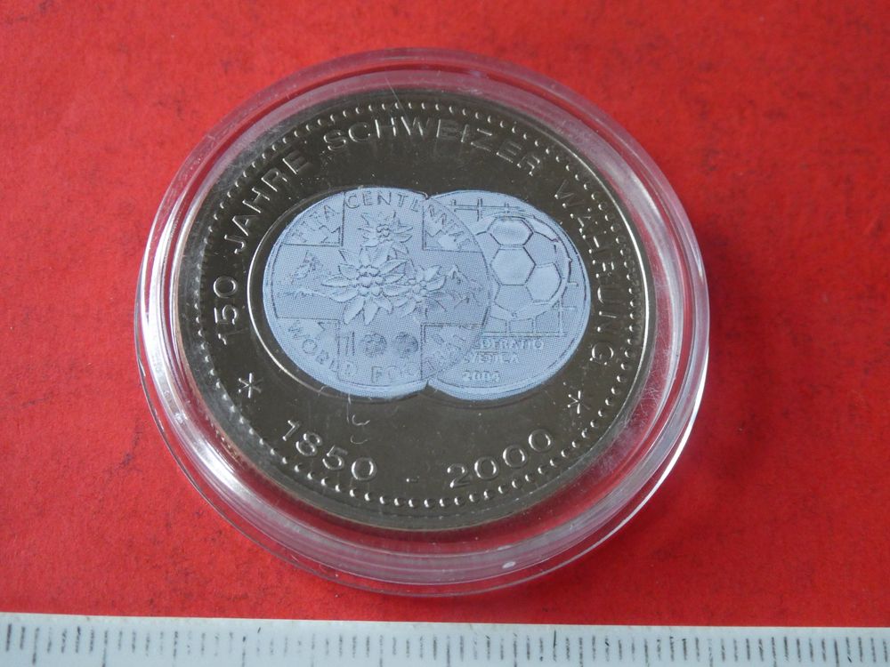 versilberte Medaille PP, 150 Jahre Schweizer Franken | Kaufen auf Ricardo